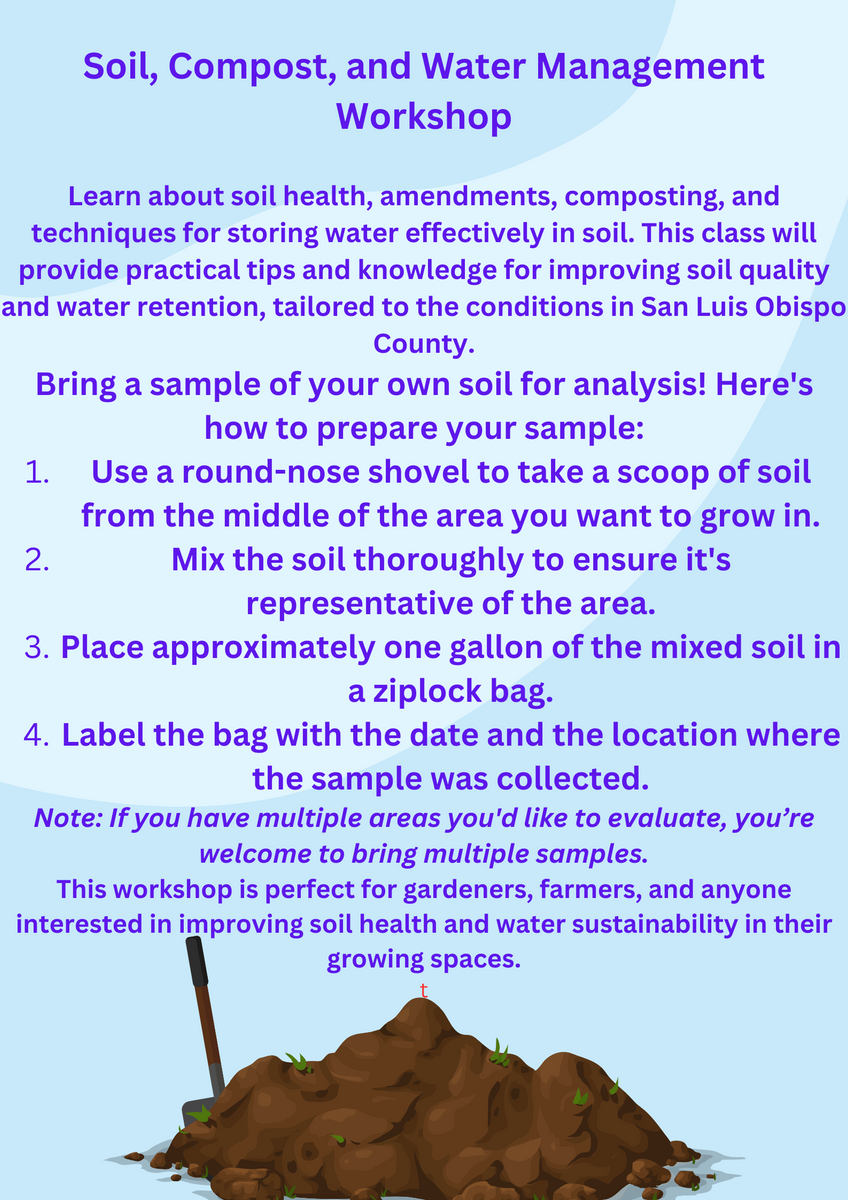 Soil, Compost and Water Management Workshop – Nature’s Touch Nursery & Harvest